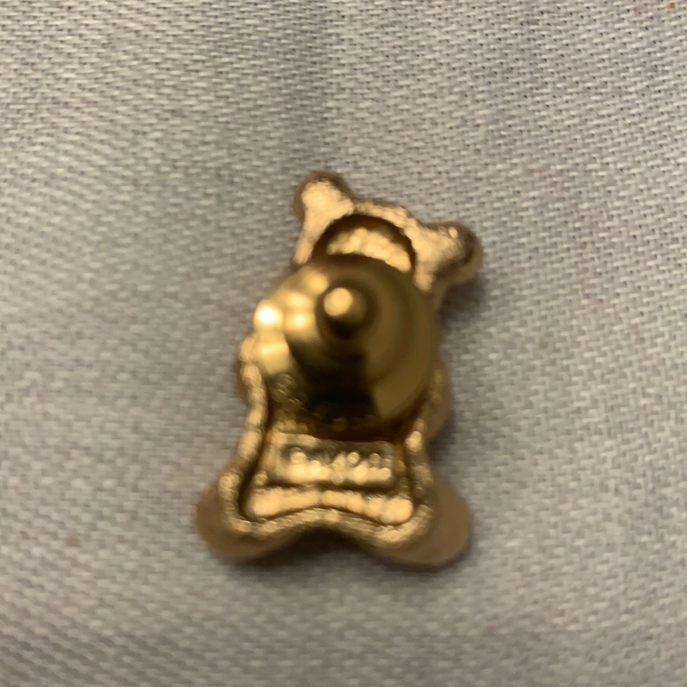 Vintage Avon Teddy Bear Blue Birthstone Pin - Gem